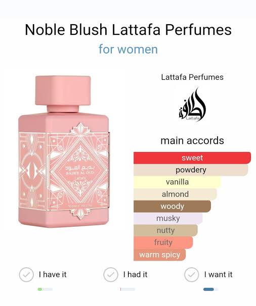 Noble Blush by Lattafa 100ml – Mademoiselle Parfum